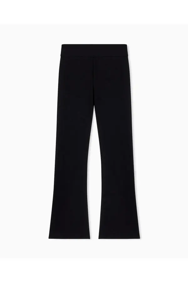 Emporio Armani Core Lady Stretch-cotton Jersey Bootcut Leggings