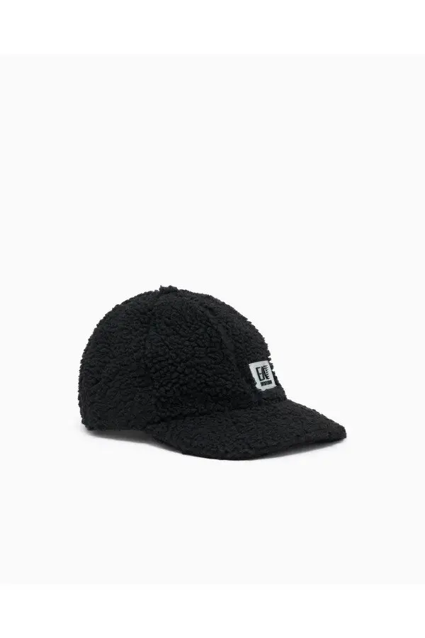 EA7 Baseball Cap In Teddy-effect Fabric
