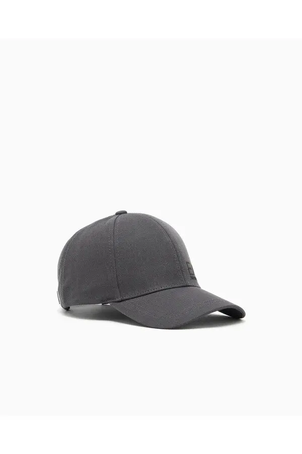 Emporio Armani Train Core Cotton Baseball Cap - Black