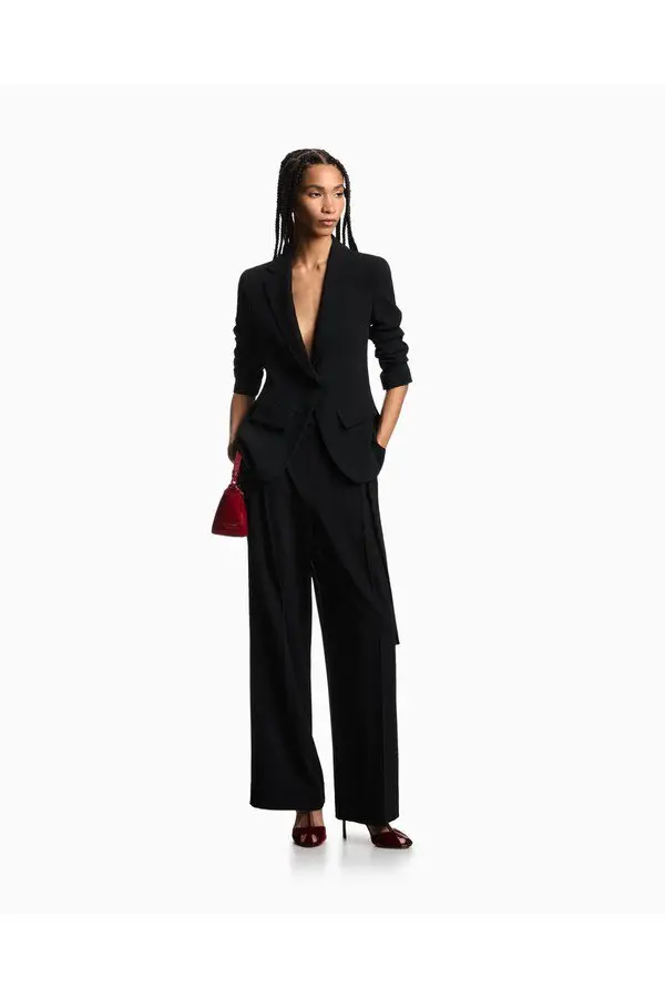Emporio Armani Single-breasted Cady Crêpe Blazer