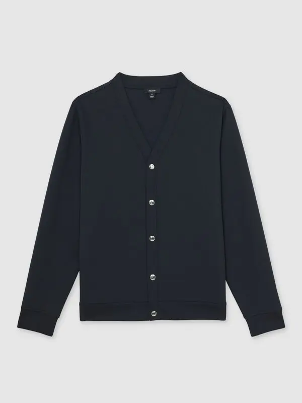 REISS Premium Interlock Press-stud Cardigan