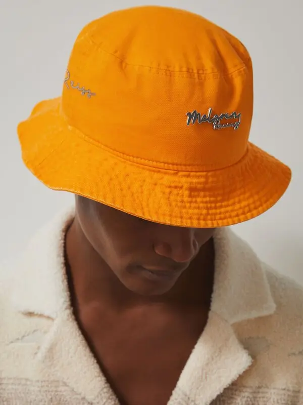 REISS F1 Team Cotton Bucket Hat - Papaya Orange