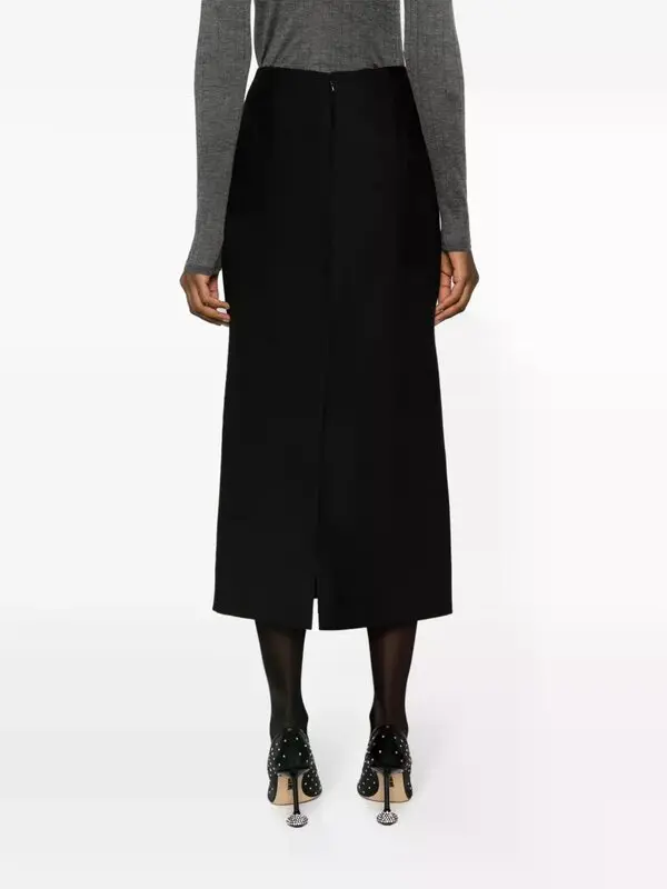 Valentino Garavani Rear-slit Midi Skirt