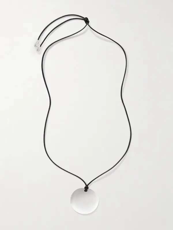 SOPHIE BUHAI Medium Full Moon Cord And Necklace - Silver