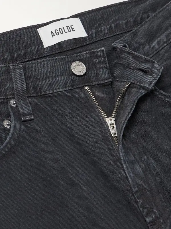 AGOLDE Low Curve Crop High-rise Wide-leg Jeans - Black