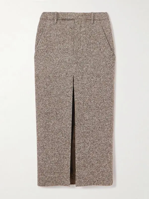 Brunello Cucinelli Cashmere-blend Midi Skirt