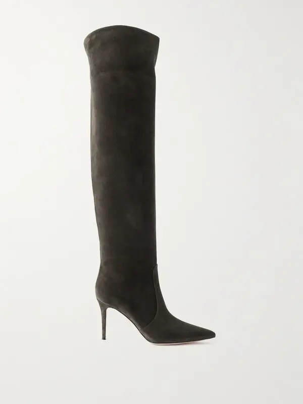 GIANVITO ROSSI Hansen 85 Suede Over-the-knee Boots