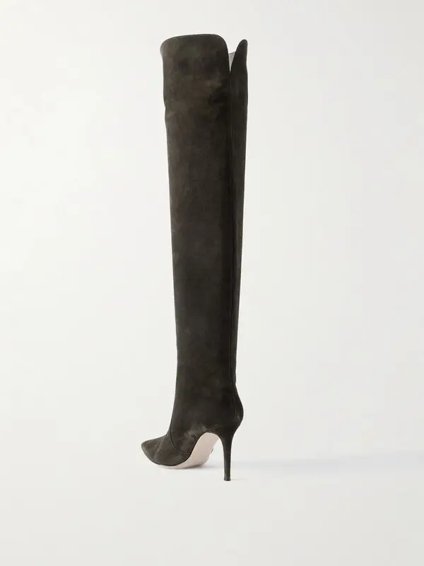 GIANVITO ROSSI Hansen 85 Suede Over-the-knee Boots