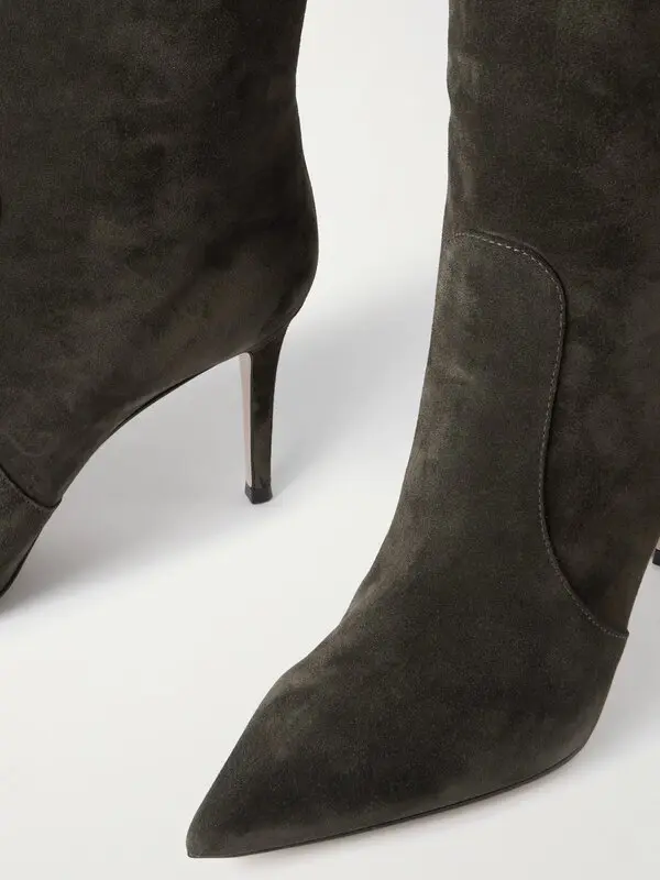 GIANVITO ROSSI Hansen 85 Suede Over-the-knee Boots