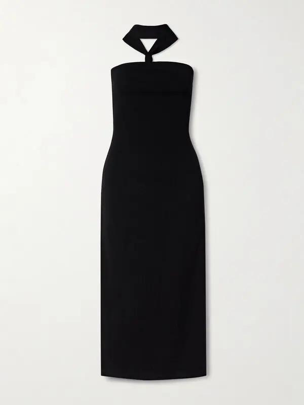 Cult Gaia Erika Stretch-knit Halterneck Midi Dress