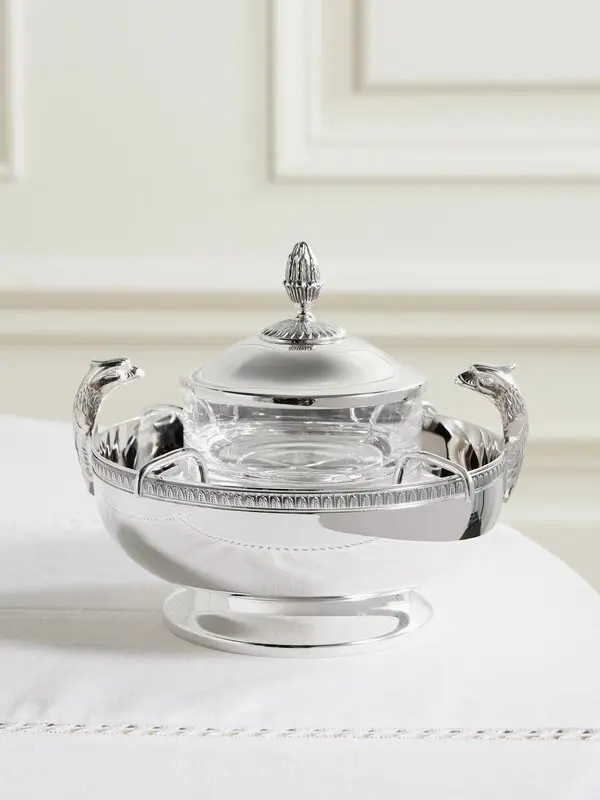 Christofle Malmaison -plated Caviar Serving Set - Silver