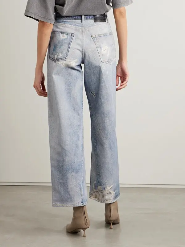 Our Legacy Two-tone Printed Boyfriend Jeans - Blue