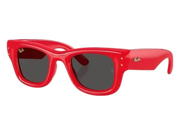 Ray-ban X A$ap Rocky Wayfarer Puffer Sunglasses - Polished Red Ultra Black (rb4940)