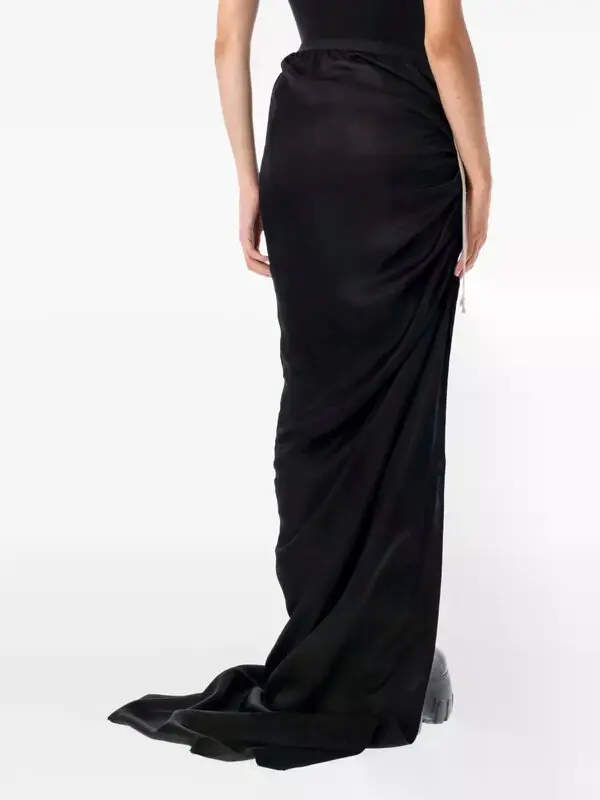 Rick Owens Drawstring Side-slit Maxi Skirt