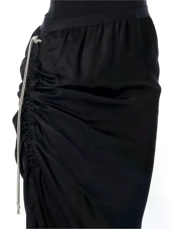 Rick Owens Drawstring Side-slit Maxi Skirt