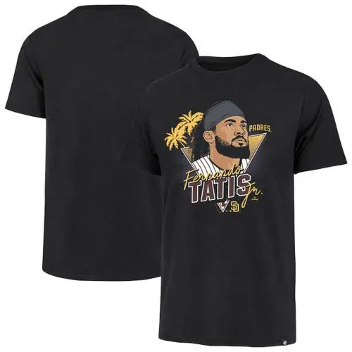 '47 Fernando Tatis Jr. San Diego Padres Player Caricature Franklin T-shirt - Black