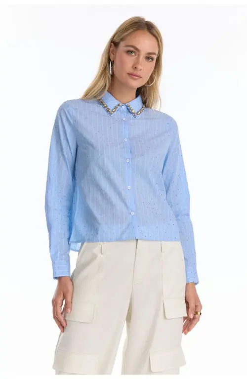 THE NOLI SHOP Josefina Crystal Button Up