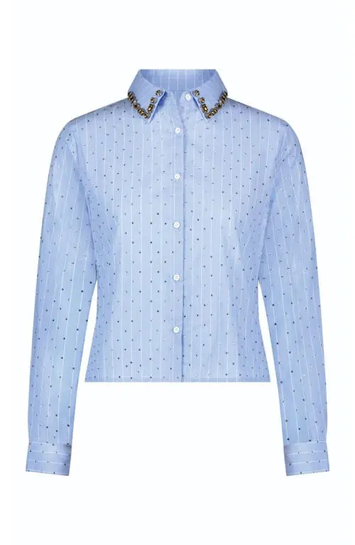 THE NOLI SHOP Josefina Crystal Button Up