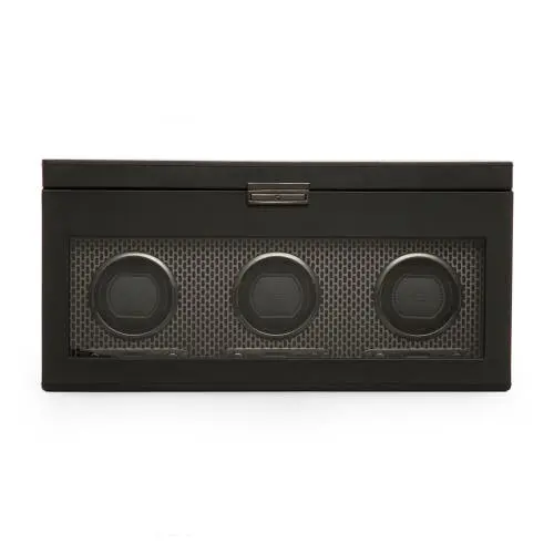 Wolf Axis Triple Watch Winder With Storage - Powder Coat