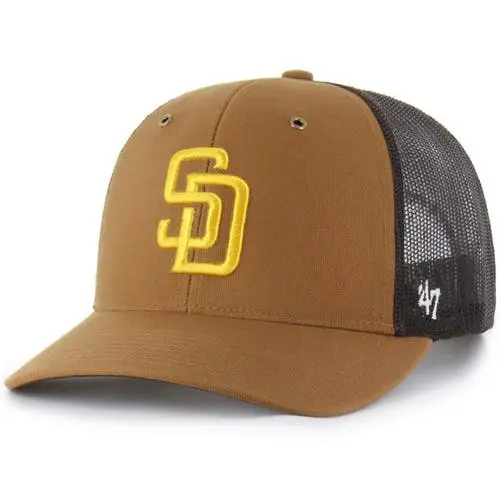 CARHARTT X 47 San Diego Padres Trucker Adjustable Hat - Brown