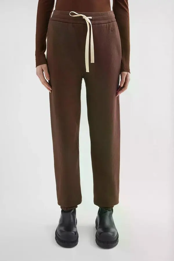 JIL SANDER Cotton Terry Track Pants - Brown