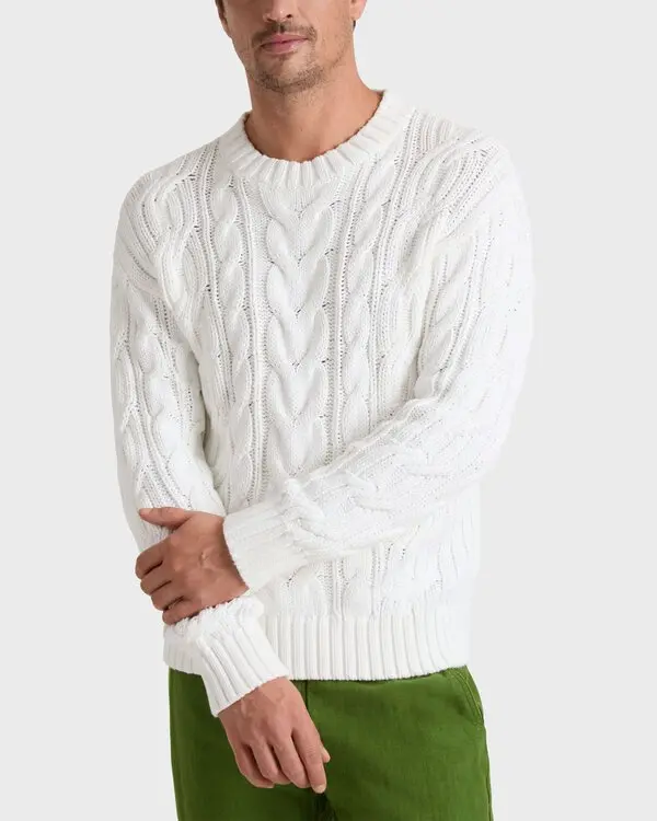 Vilebrequin Cableknit Cotton Pullover - White