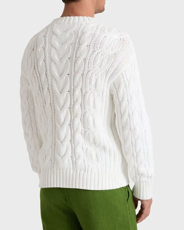 Vilebrequin Cableknit Cotton Pullover - White