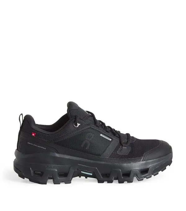 On Waterproof Cloudrock Hiking Trainers - Black