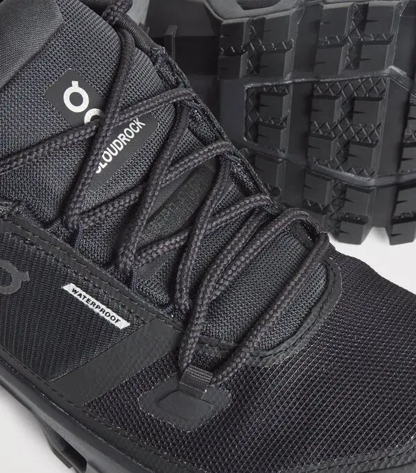 On Waterproof Cloudrock Hiking Trainers - Black
