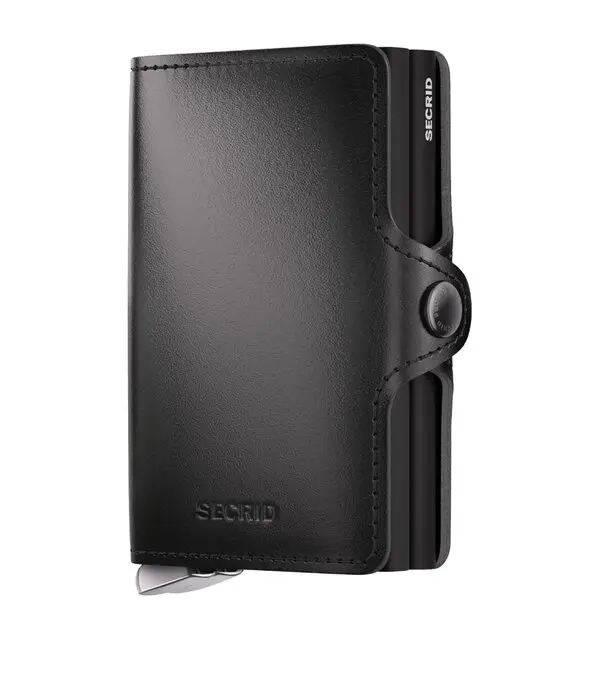 SECRID Leather Twinwallet - Black