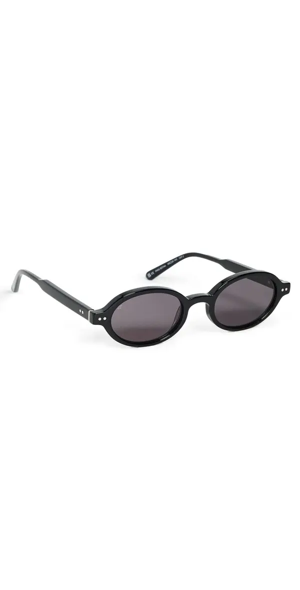 JIMMY FAIRLY Elvie Oval Sunglasses - Black