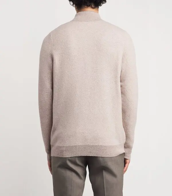 N.peal Cashmere Quarter-zip Temple Sweater