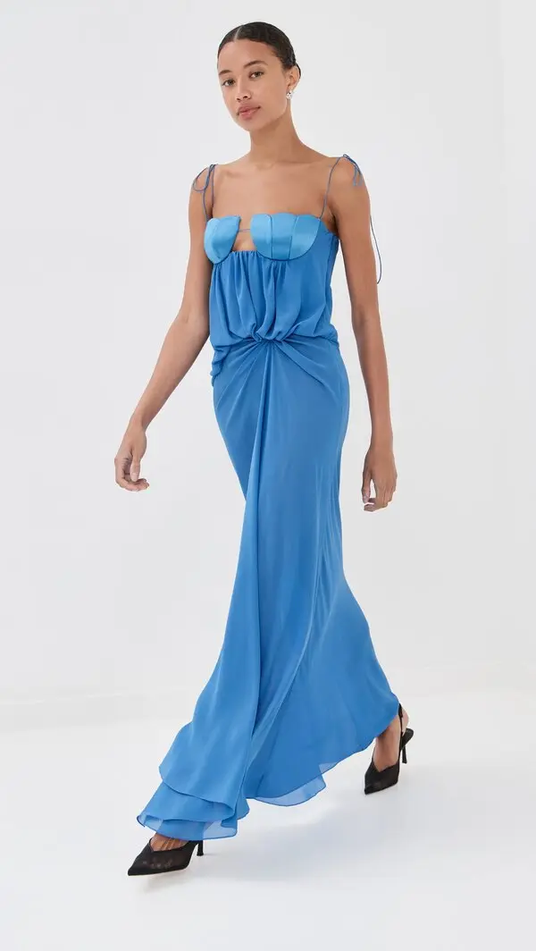 Anna October Arabella Maxi Dress In Cobalt - 50% Off | Editorialist