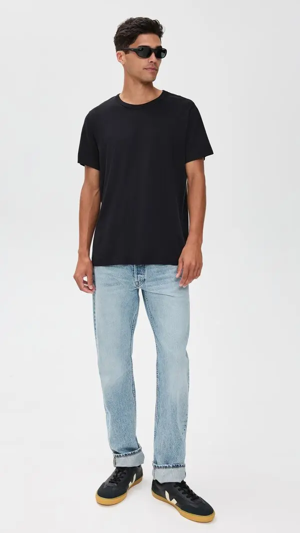 Marine Layer Signature Crew Tee - Black