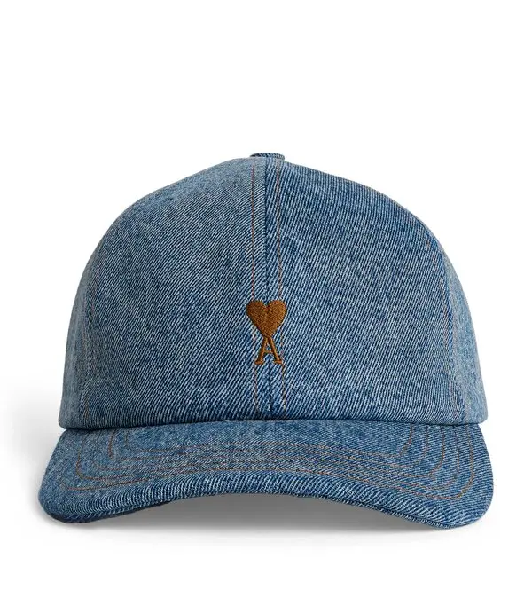 Ami Denim Logo Cap - Blue