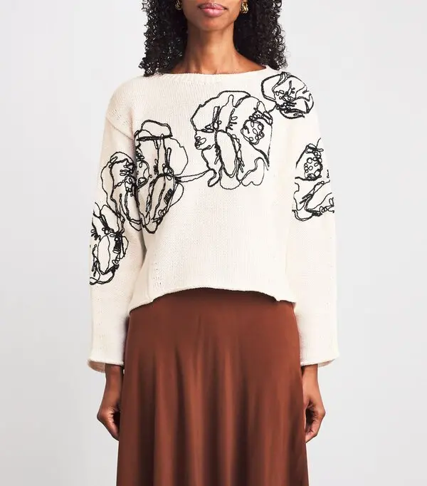 Max & Co. Cotton-wool Embroidered Sweater