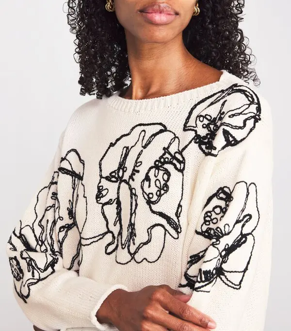 Max & Co. Cotton-wool Embroidered Sweater