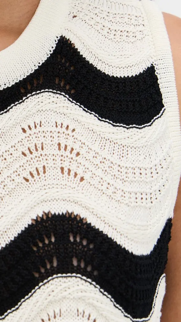 La DoubleJ Chevron Crochet Top