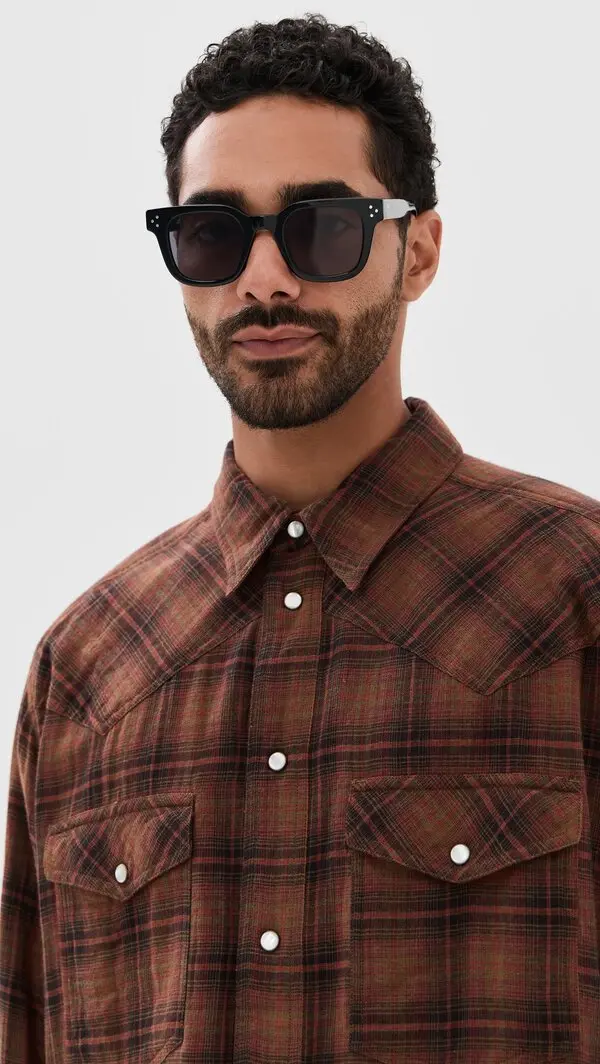 JIMMY FAIRLY Chase Square Frame Sunglasses