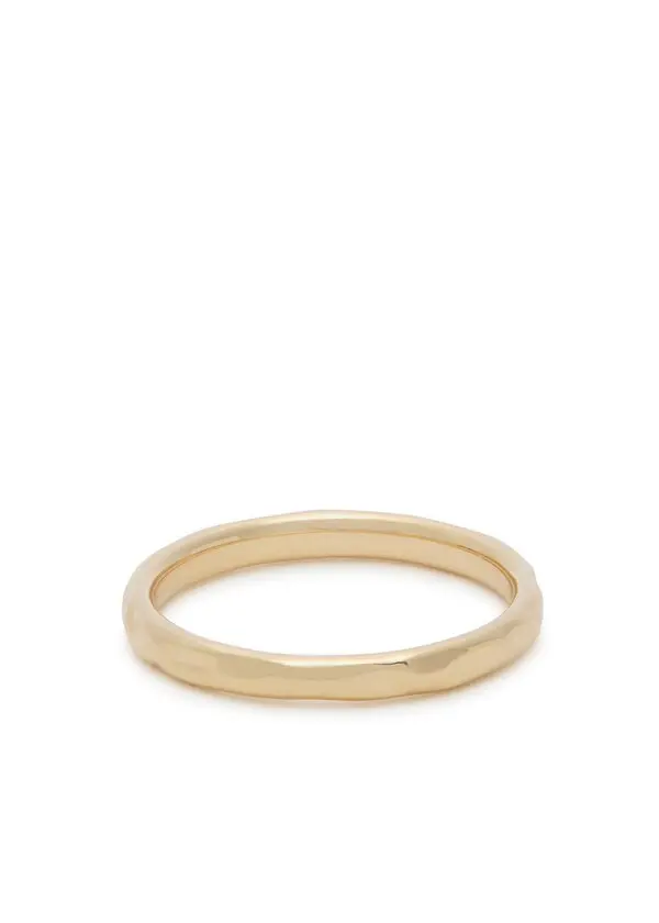 ASTRID & MIYU Textured 18kt -plated Ring