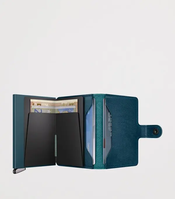 SECRID Basco Leather Miniwallet - Blue