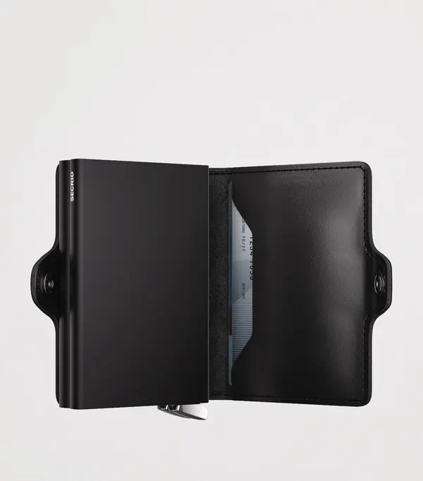 SECRID Leather Twinwallet - Black