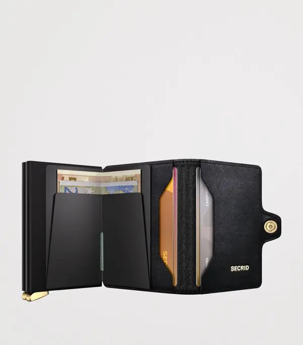 SECRID Leather Diamond-embossed Twinwallet - Black