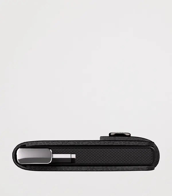 SECRID Leather Embossed Lines Miniwallet - Black
