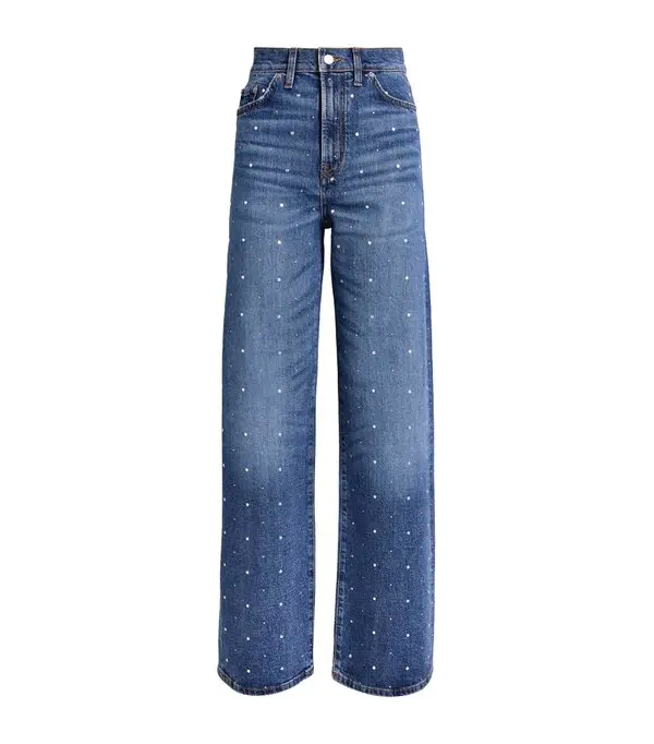 Maje Studded Wide-leg Jeans