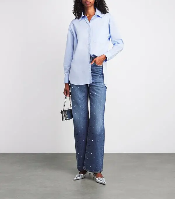 Maje Studded Wide-leg Jeans