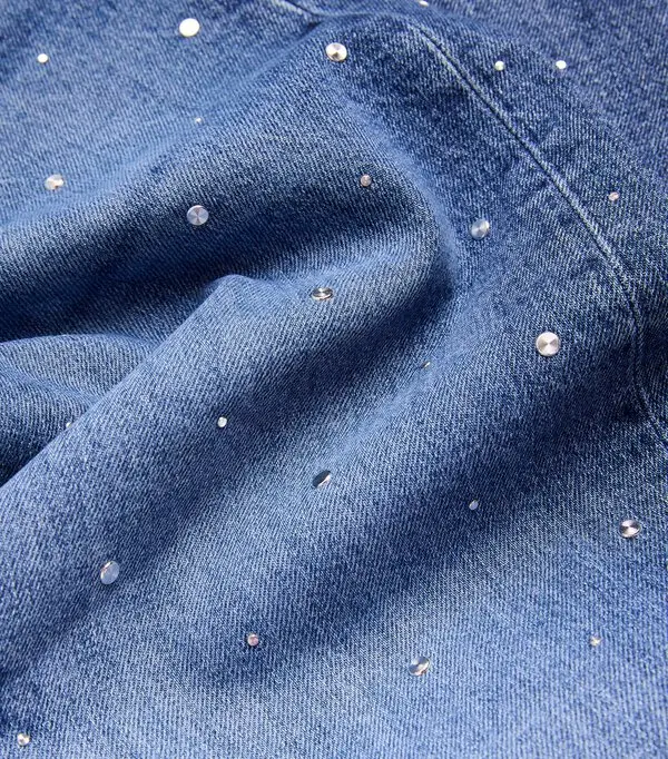 Maje Studded Wide-leg Jeans