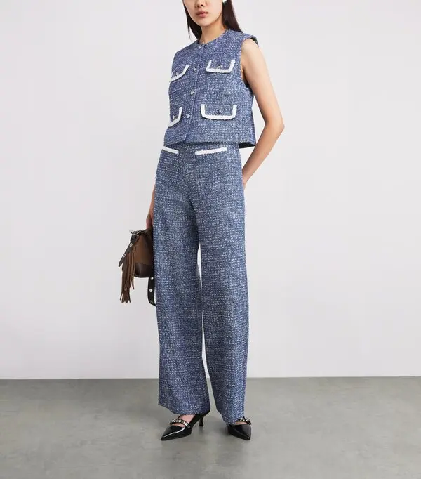 Maje Tweed Sleeveless Top