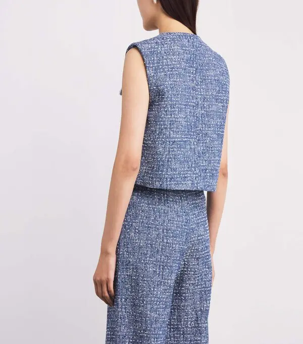 Maje Tweed Sleeveless Top
