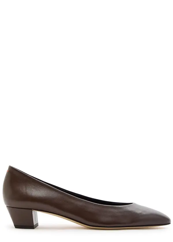 AeydĒ Helia 35 Leather Pumps - Brown